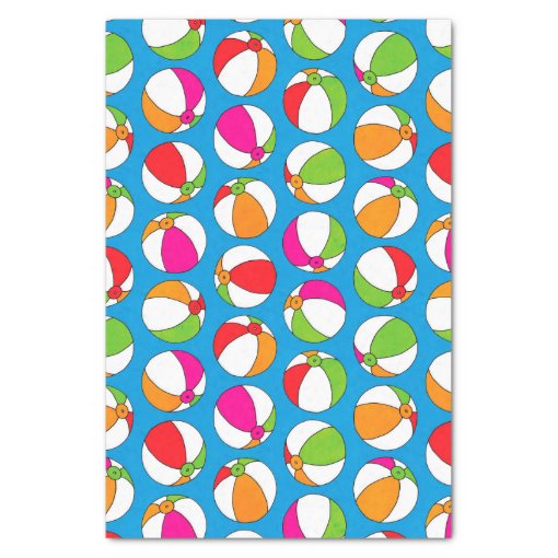 Summer Beach Balls Tissue Paper | Zazzle