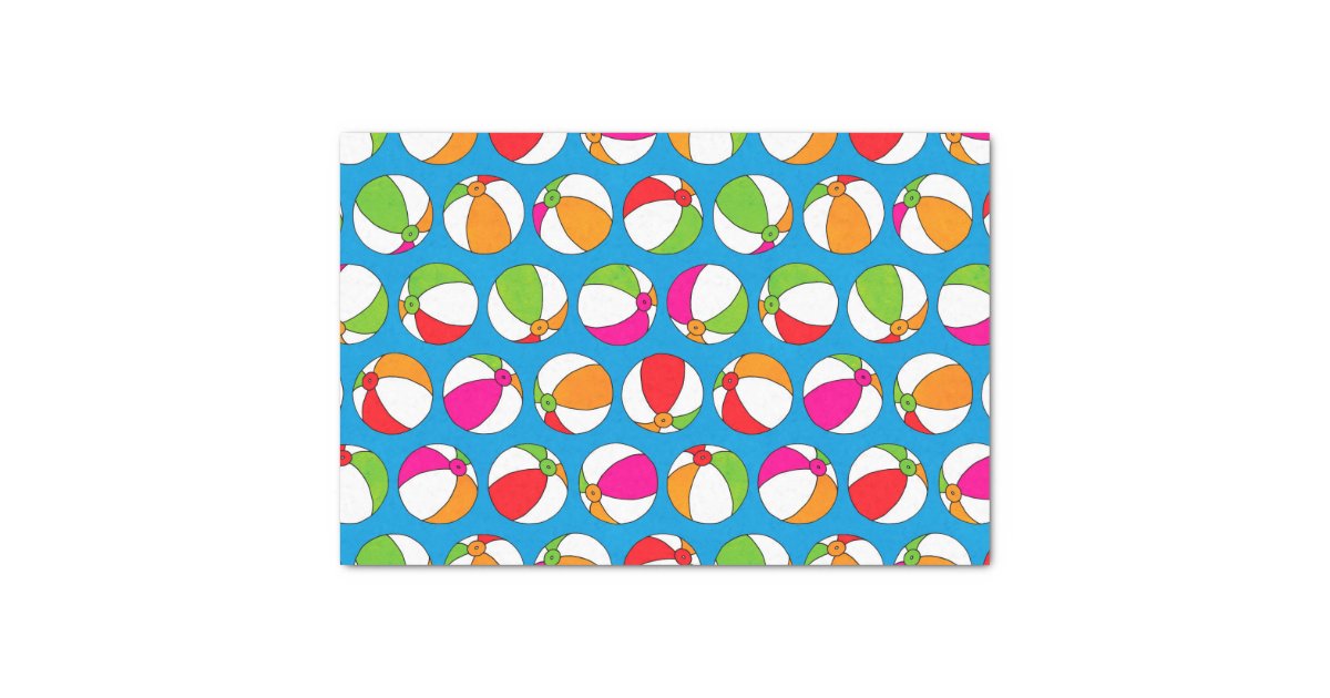 Summer Beach Balls Tissue Paper | Zazzle