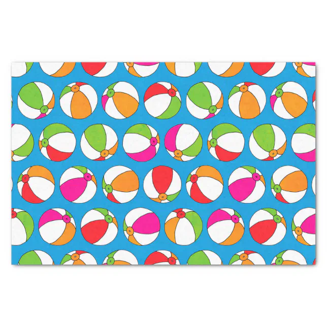 Summer Beach Balls Tissue Paper | Zazzle