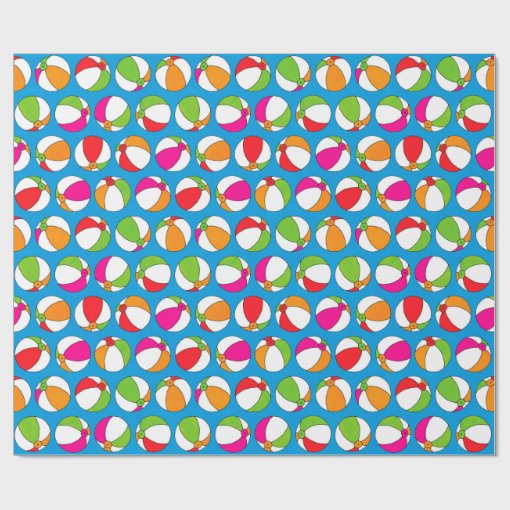 Summer Beach Balls Wrapping Paper | Zazzle