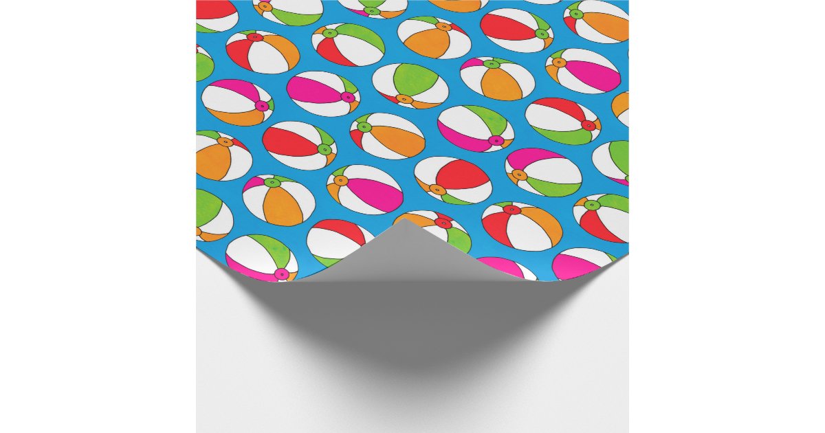 Summer Beach Balls Wrapping Paper | Zazzle