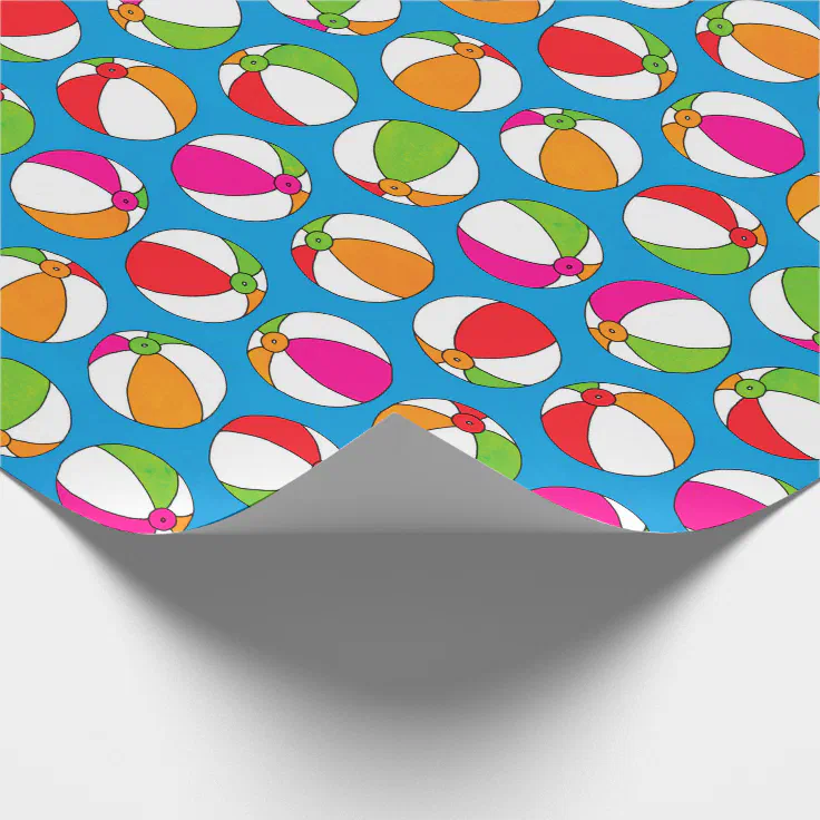 Summer Beach Balls Wrapping Paper | Zazzle