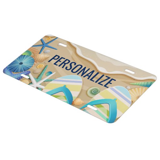 Summer Beach Custom License Plate | Zazzle