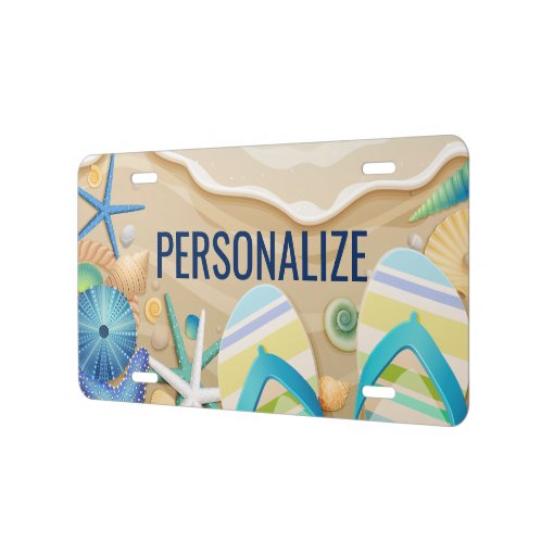Summer Beach Custom License Plate | Zazzle