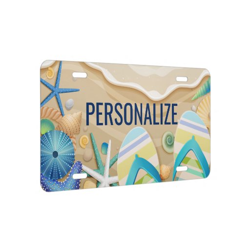 Summer Beach Custom License Plate | Zazzle