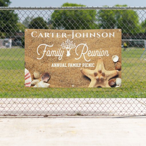 Summer Beach Family Reunion Banner | Zazzle