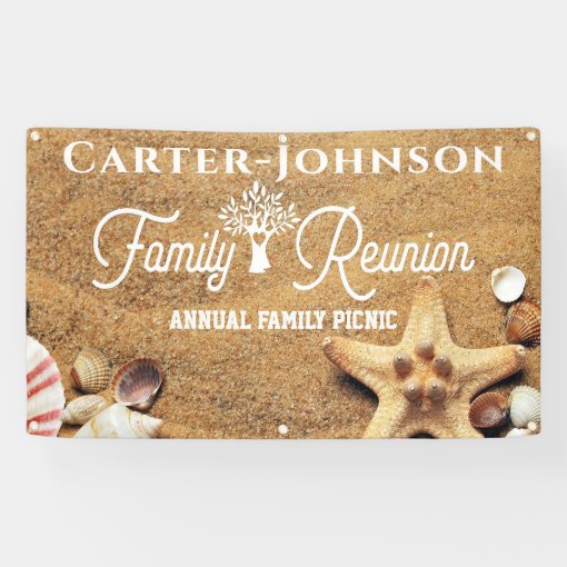 Summer Beach Family Reunion Banner | Zazzle
