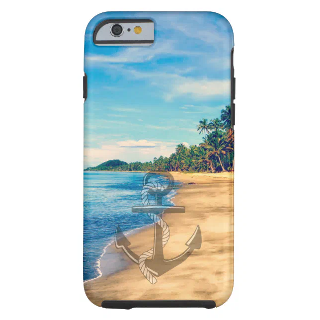 Summer Beach Nautical Anchor iPhone 6 case | Zazzle