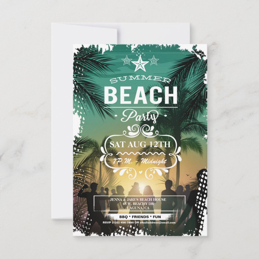 Summer Beach Party Invitation | Zazzle