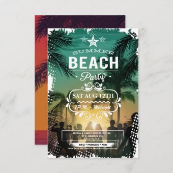 Summer Beach Party Invitation | Zazzle