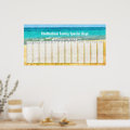 Summer Beach Perpetual Birthday Calendar Poster | Zazzle