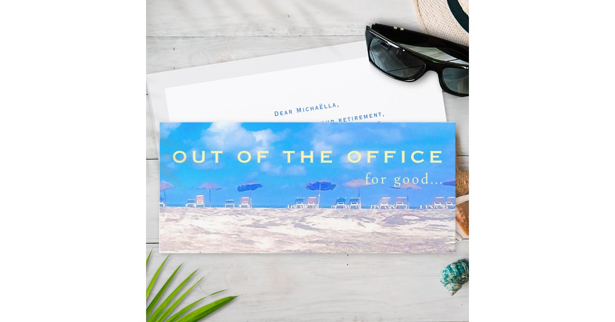 Summer Beach Retirement Congratulations Card | Zazzle