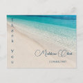 Summer Beach Scene Blue Thank You Postcard | Zazzle