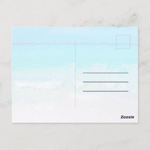 Summer Beach Scene Ocean Blue Thank You Postcard | Zazzle