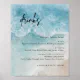 Summer Beach Wedding Large Drinks Bar Menu Poster | Zazzle