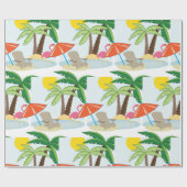 Summer Beach Wrapping Paper | Zazzle