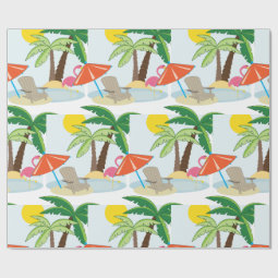 Summer Beach Wrapping Paper | Zazzle