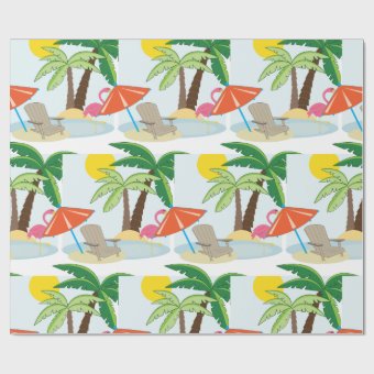Summer Beach Wrapping Paper | Zazzle
