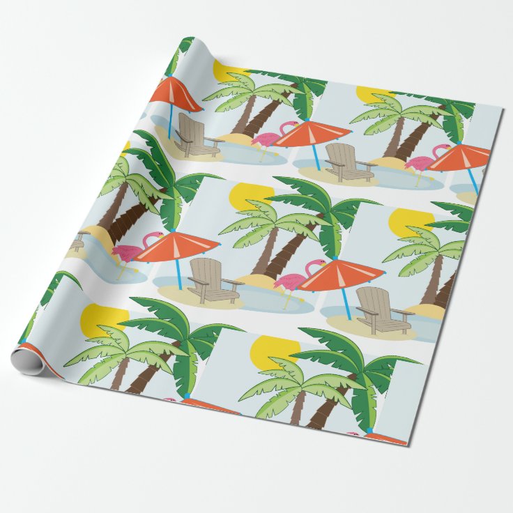 Summer Beach Wrapping Paper | Zazzle