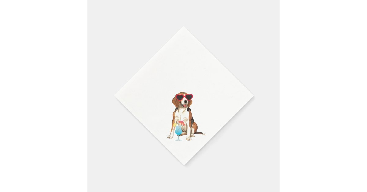 Summer Beagle Napkins | Zazzle
