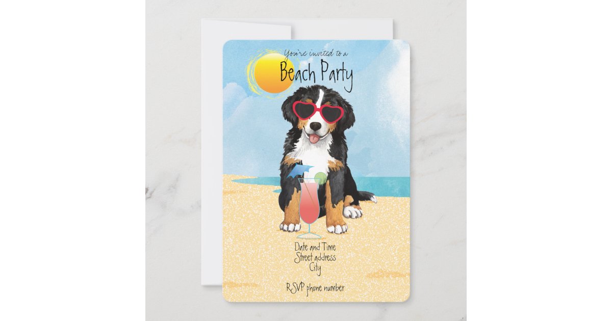 Summer Berner Beach Party Invitation | Zazzle