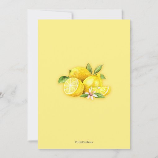 Summer birthday, lemon, girl birthday invitation | Zazzle