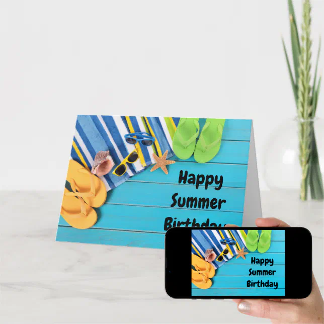 ***SUMMER BIRTHDAY**** WISHES FRIEND OR FAMILY CARD | Zazzle