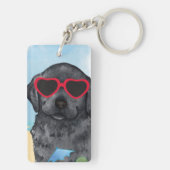 Summer Black Lab Keychain | Zazzle