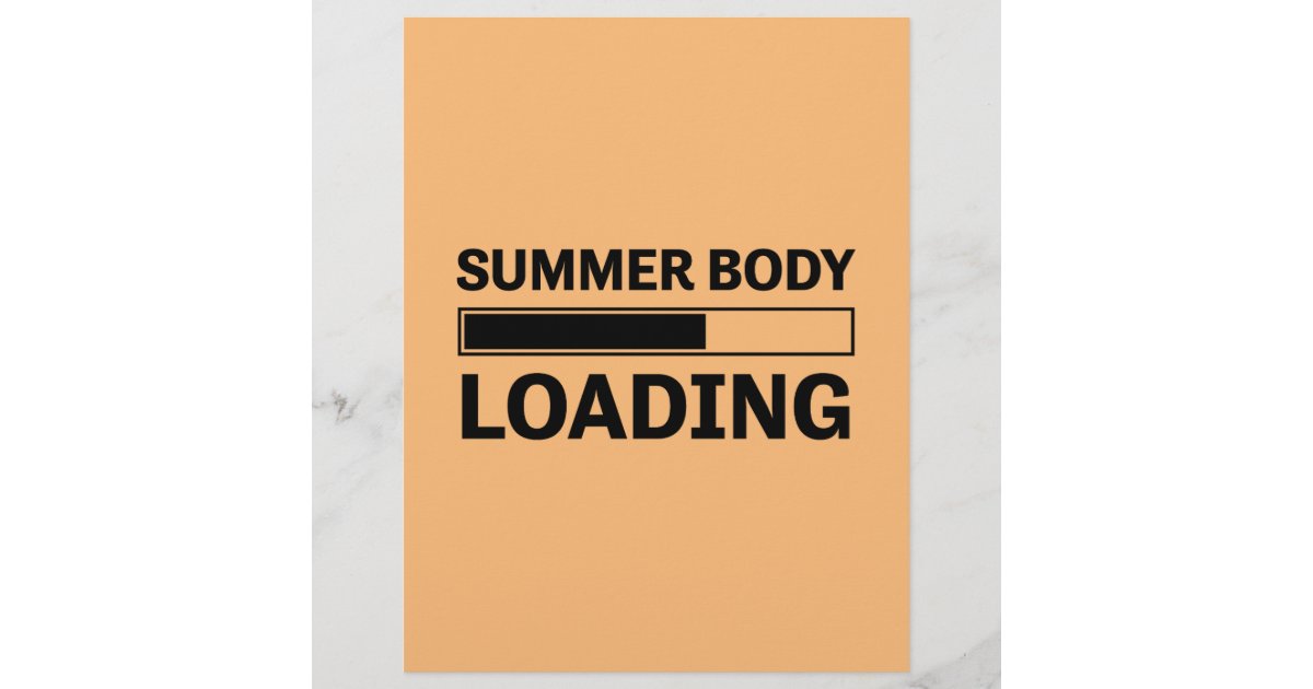 Summer Body Loading Funny Sport Gym Flyer | Zazzle