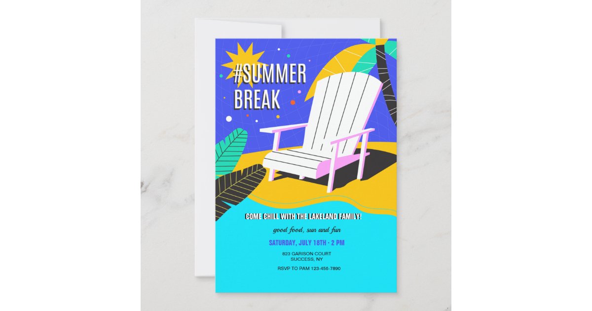 Summer Break Invitation | Zazzle