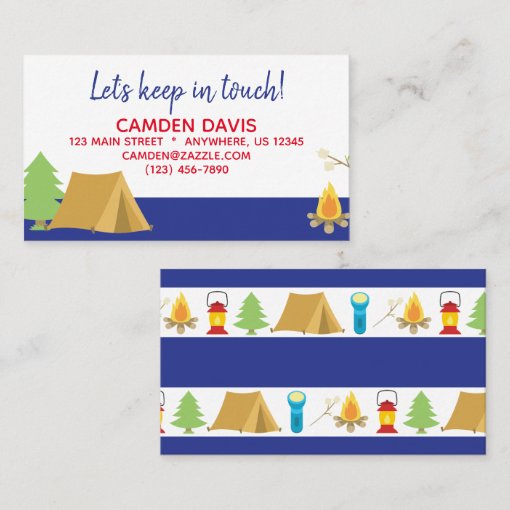 Summer Camp Contact Card | Zazzle