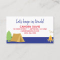 Summer Camp Contact Card | Zazzle