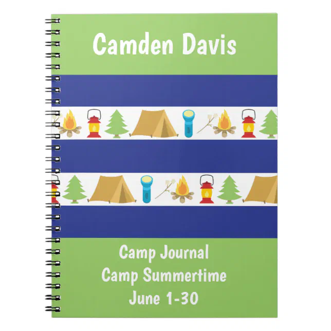 Summer Camp Personalized Journal Notebook | Zazzle