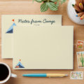 Summer Camp Preprinted Return Address Cute Tent Envelope | Zazzle