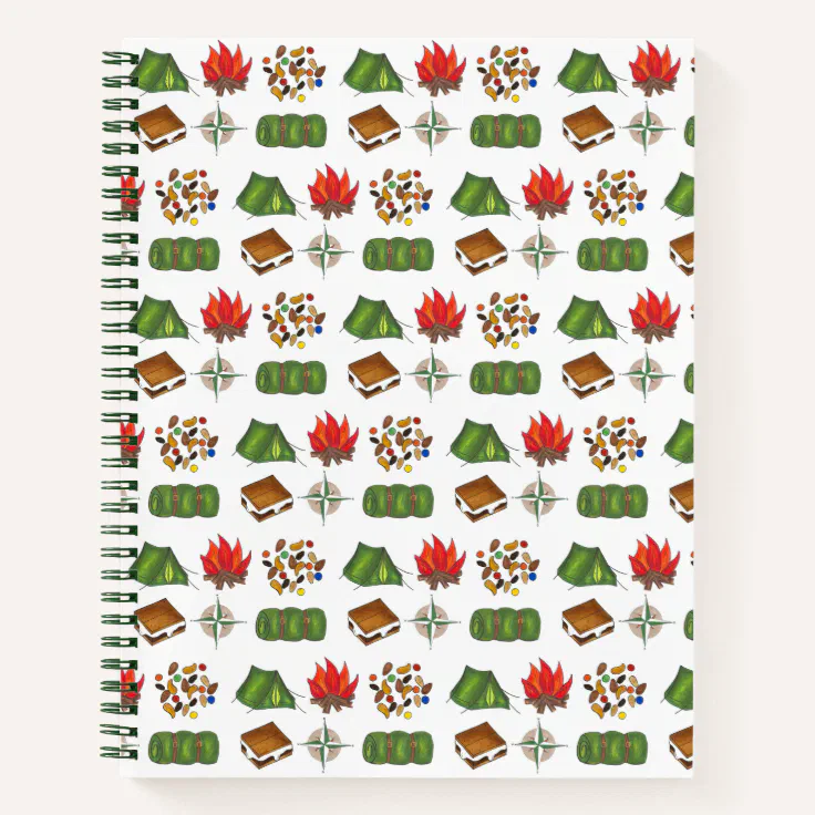 Summer Camp S'mores Campfire Tent Sleeping Bag Notebook | Zazzle