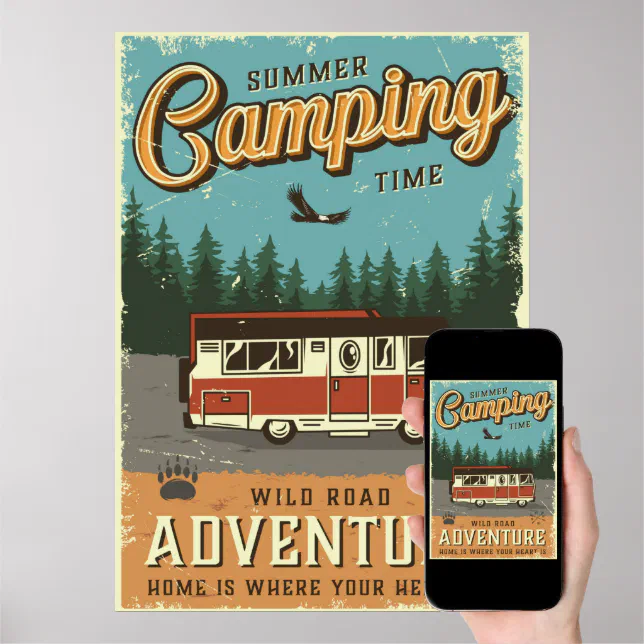 Summer Camping Poster | Zazzle
