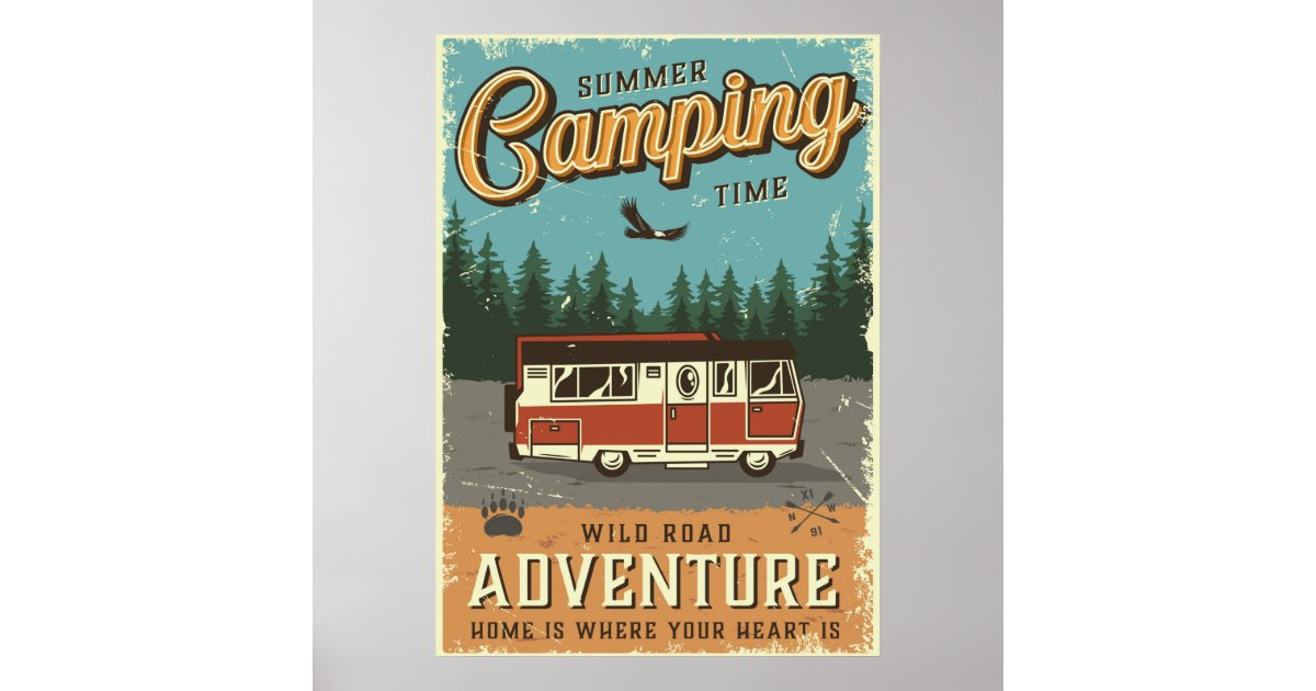 Summer Camping Poster | Zazzle
