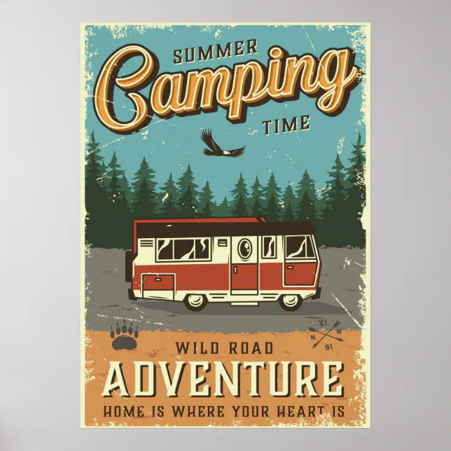 Summer Camping Poster | Zazzle