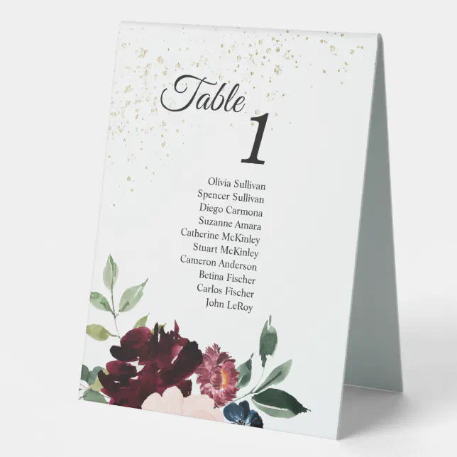Summer Celebration Table Tent Sign with Guests | Zazzle