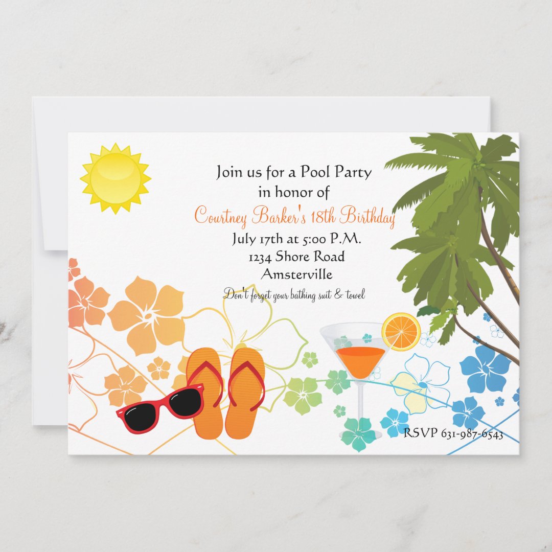 Summer Chillin' Invitation | Zazzle