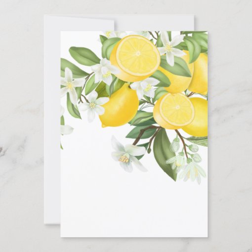 Summer Citrus Lemon Wedding Invitation | Zazzle