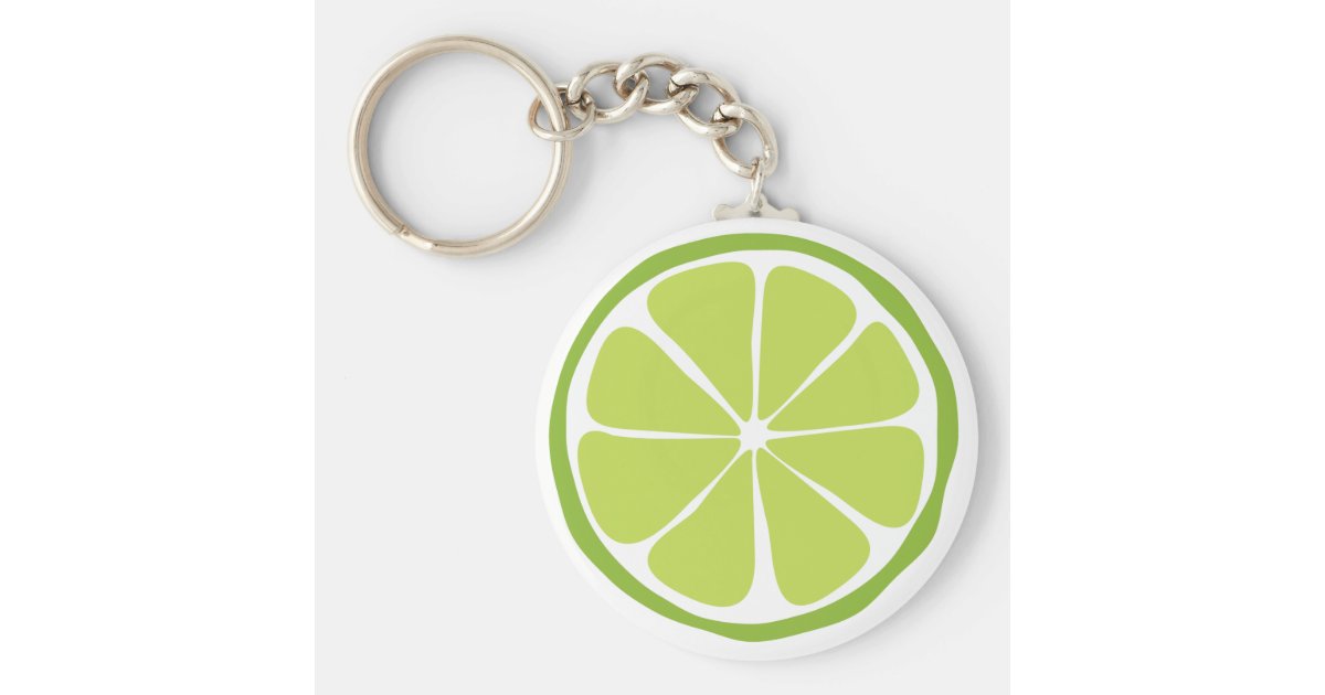 Summer Citrus Lime Keychain | Zazzle.com