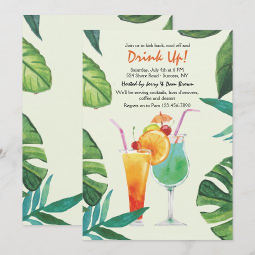 Summer Cocktail Party Invitation | Zazzle