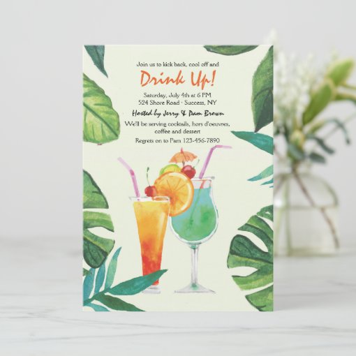 Summer Cocktail Party Invitation | Zazzle