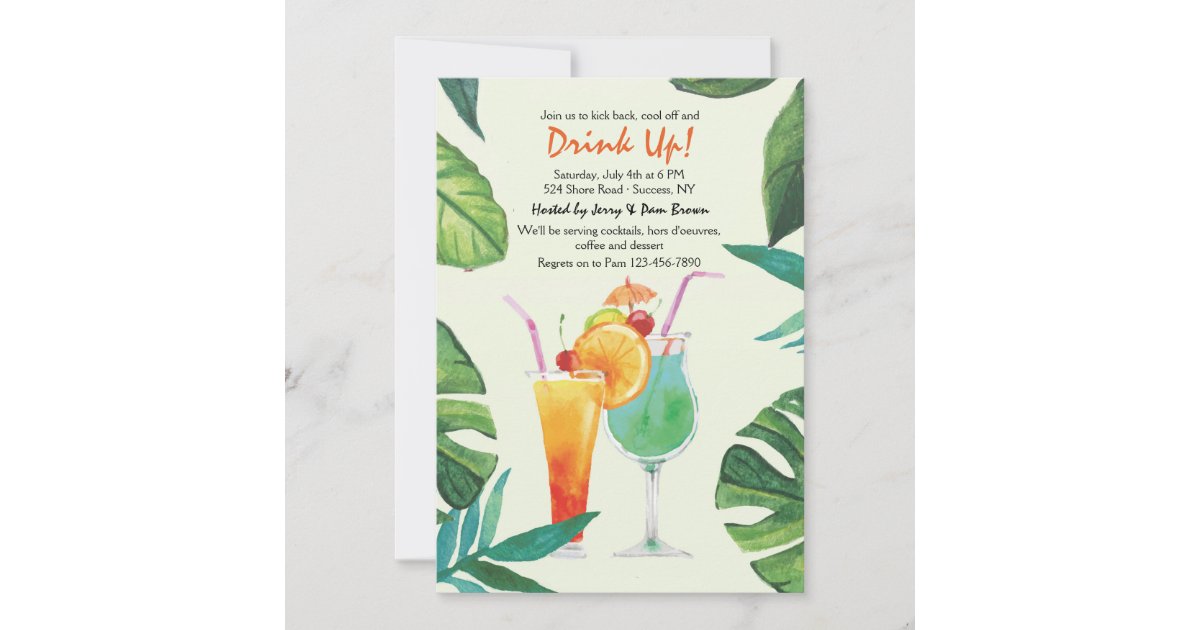 Summer Cocktail Party Invitation | Zazzle