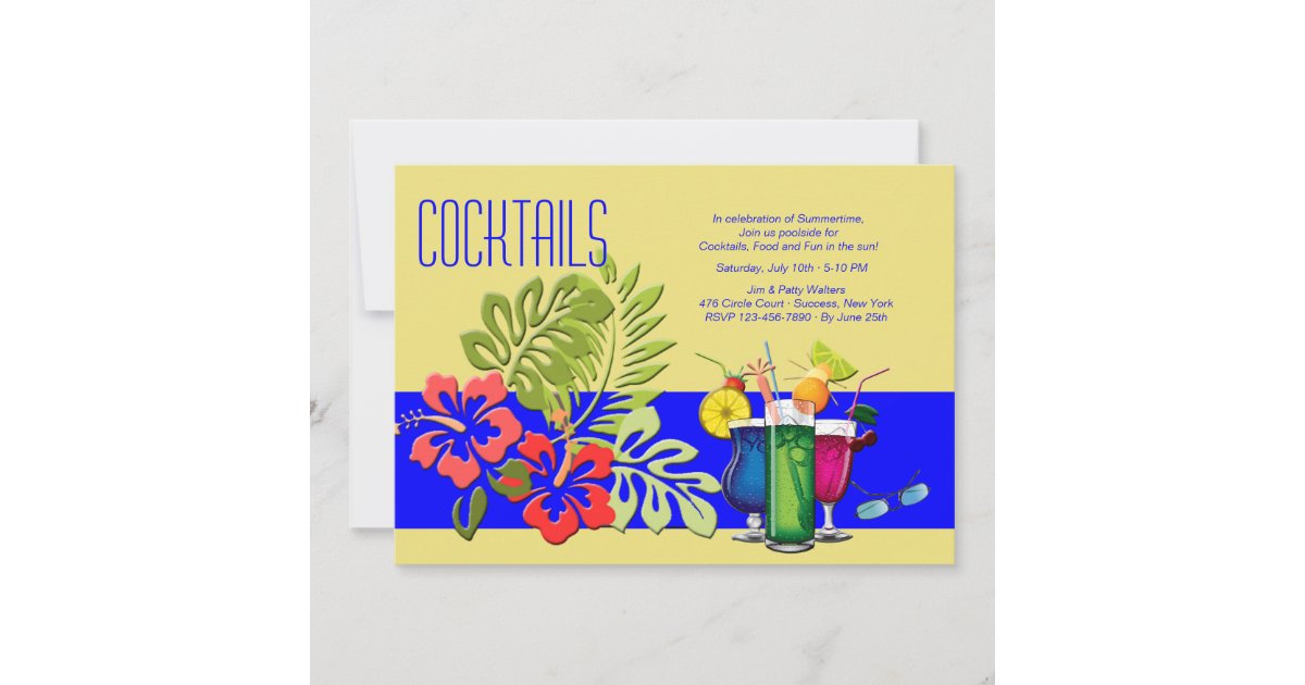 Summer Cocktail Party Invitation | Zazzle