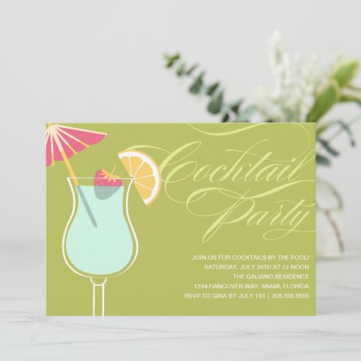 SUMMER COCKTAILS | PARTY INVITATION | Zazzle