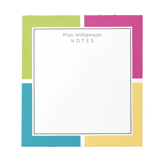 SUMMER COLORS Personalized Notepad | Zazzle