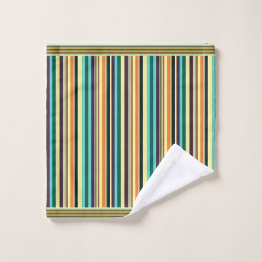Summer Colors Stripes Bath Towel Set | Zazzle