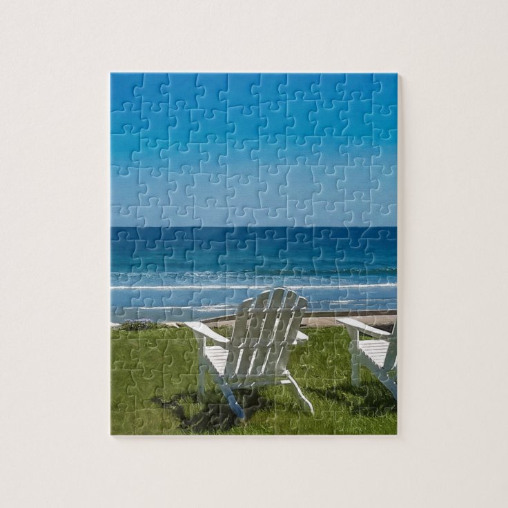 Summer Comes to Higgins Beach Jigsaw Puzzle | Zazzle